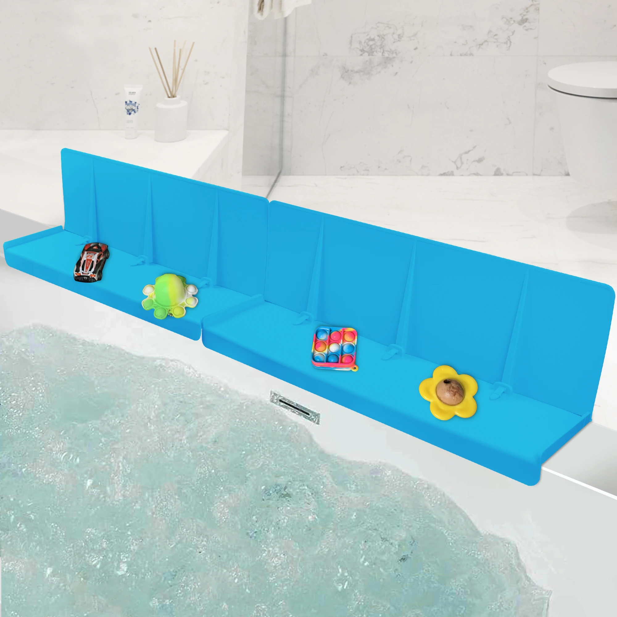 Modern Design Detachable Play Shelf Area Bath Tub Splash Guard Kids ...