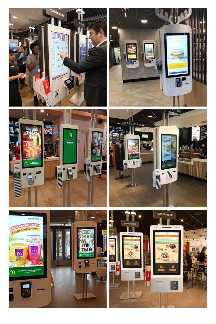 KFC Mcdonald Self Service Machines Payment Kiosk - 10 Points Touch