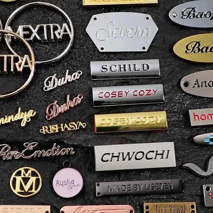 Custom Emblems And Pin Badges Zinc Alloy Logo Custom Handbag Name Plate ...