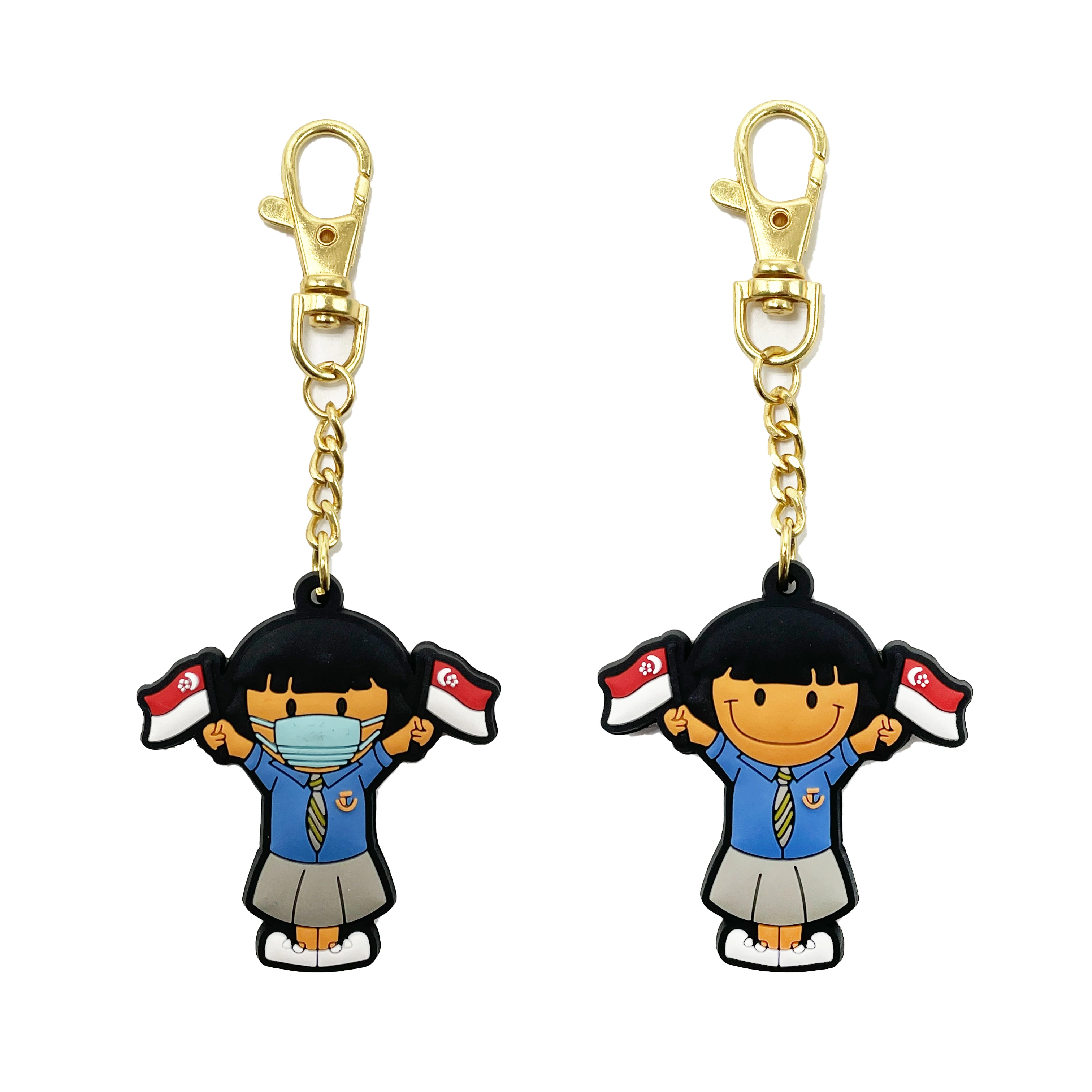 Wholesale Custom 2d 3d Anime National Souvenir Soft Pvc Keychain Key ...