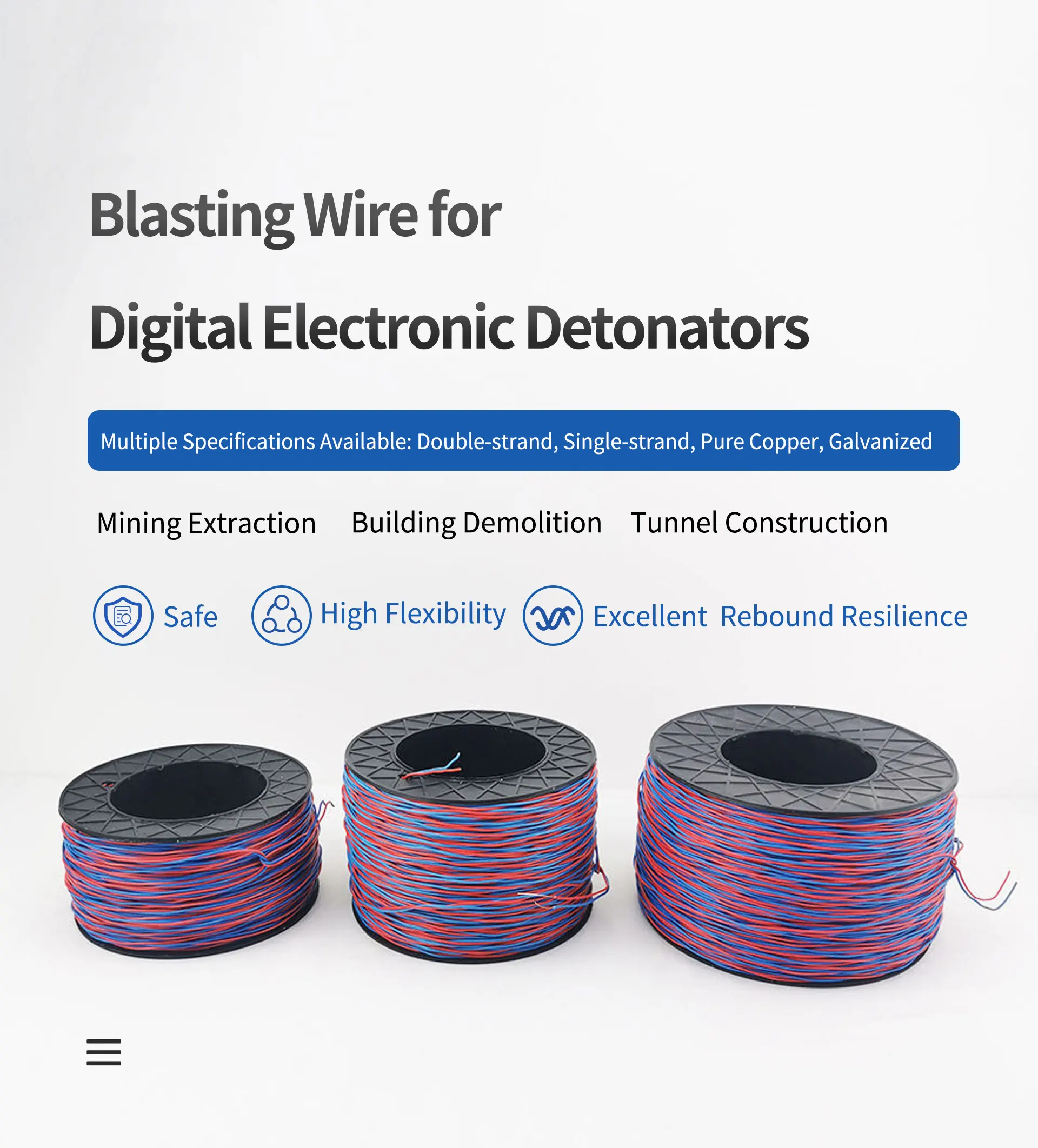 Customizable Digital Electronic Detonator Blasting Wire Used in Mining ...