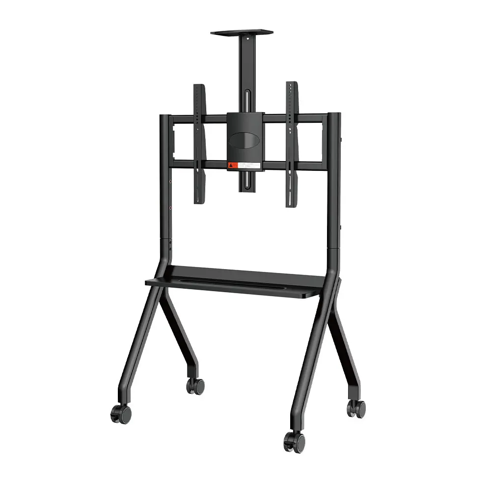 NBHY 75 inch Large Size Modern Removable TV Trolley Curved Design Easel ...
