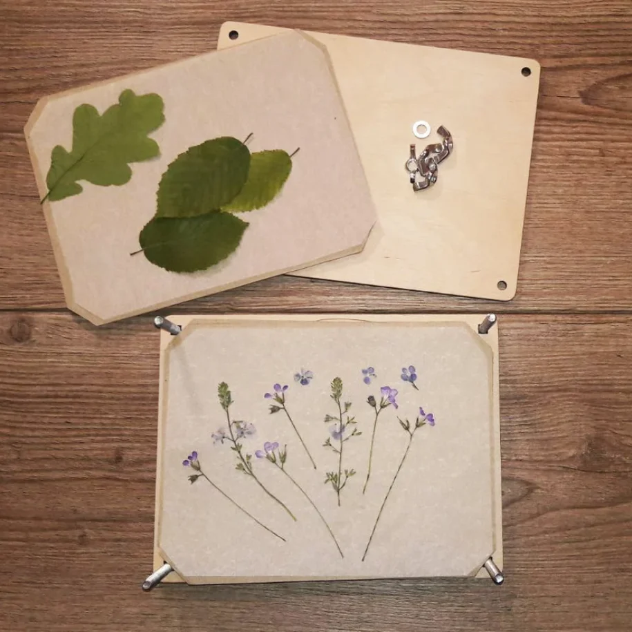 Custom Diy Flower Leaf Press Nature Crafts Wooden Art Kit Creativity ...