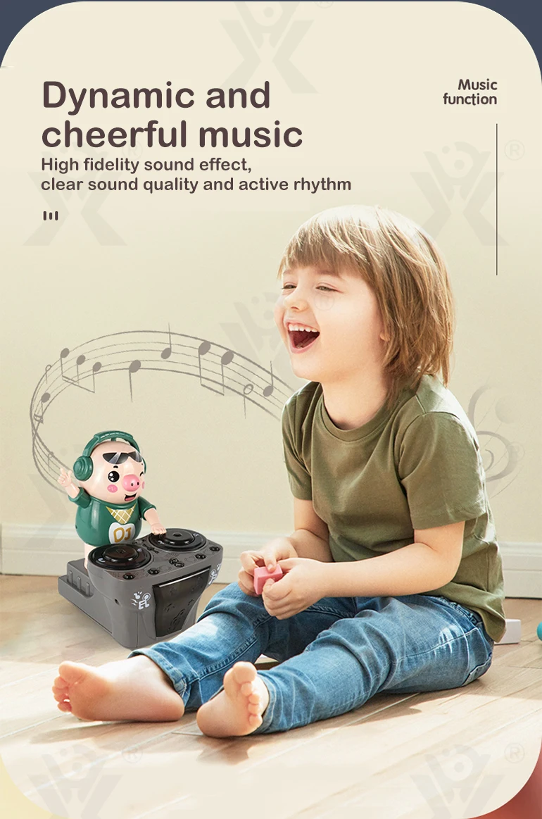 Chengji Funny Electric Musical Pig - Swing Dancing DJ Toy