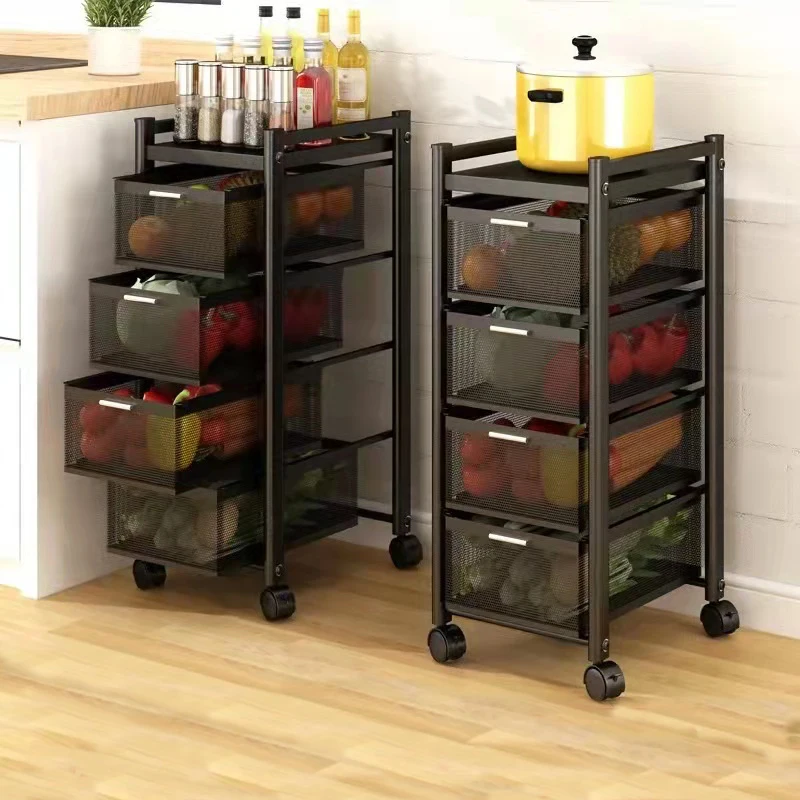 Kitchen Drawer Basket Fruit And Vegetable Storage Rack Floor Home ...