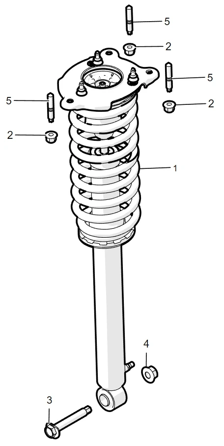 BAINEL Rear Shock Absorber for TESLA Model S 2012-2021