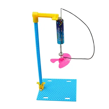 Electromagnetic Rotating Fan Model Battery Copper Wire Magnet Induction ...