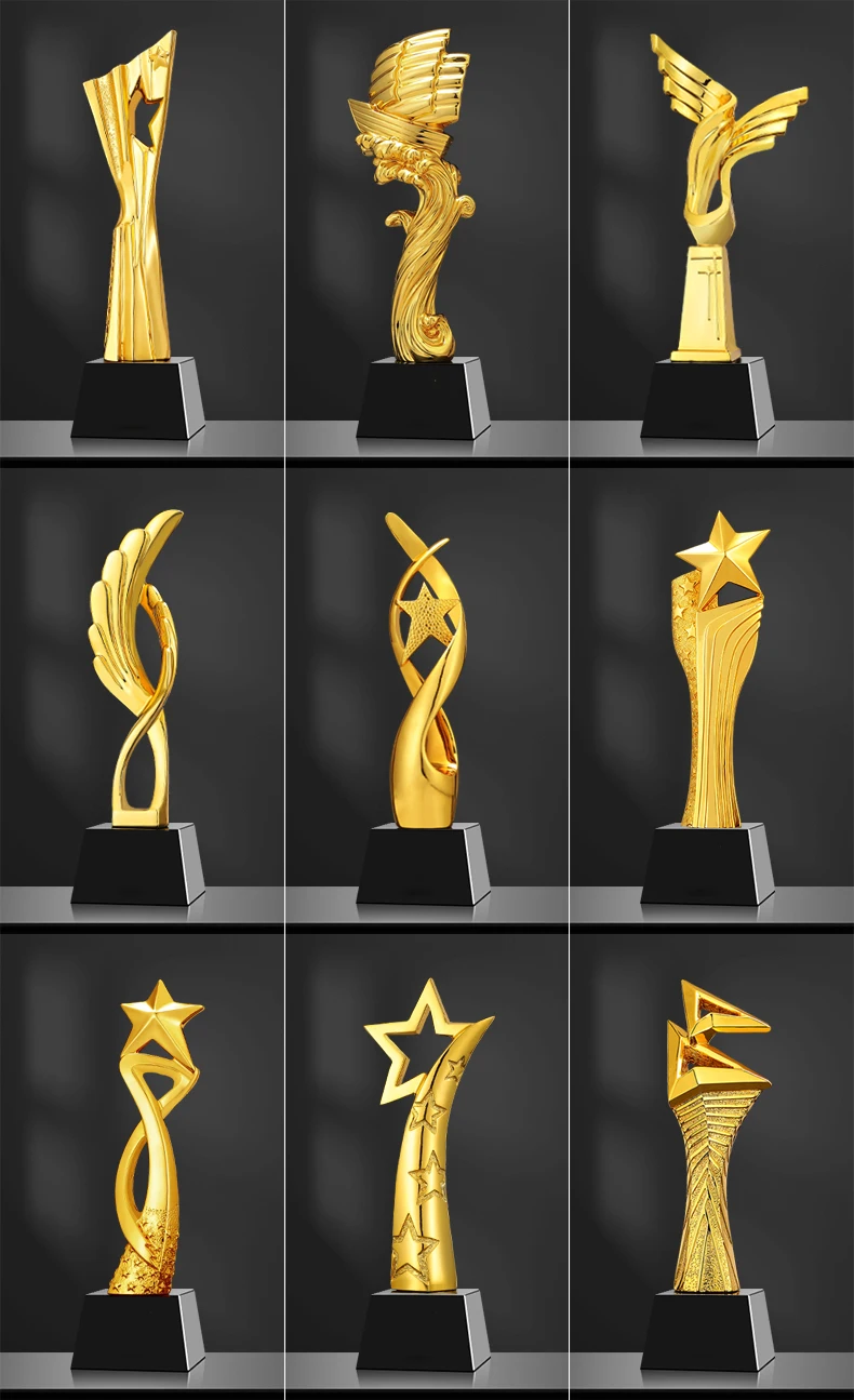 Customized Award Trophy Design - Football Crown Trophies