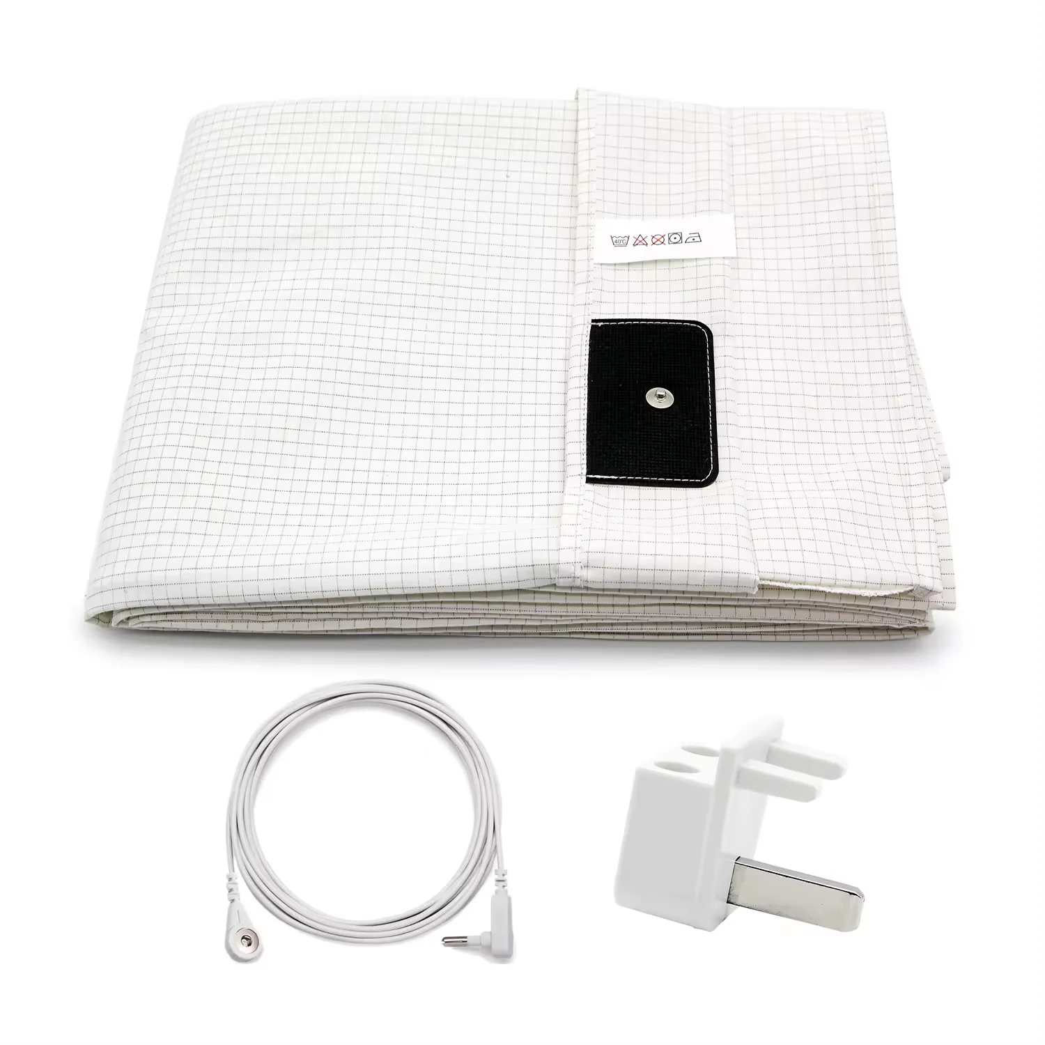 Factory Custom earthing grounding bed sheet 10% silver fiber conductive ...