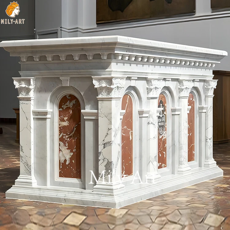 Religious Design Natural Marble Church Altar for Praying
