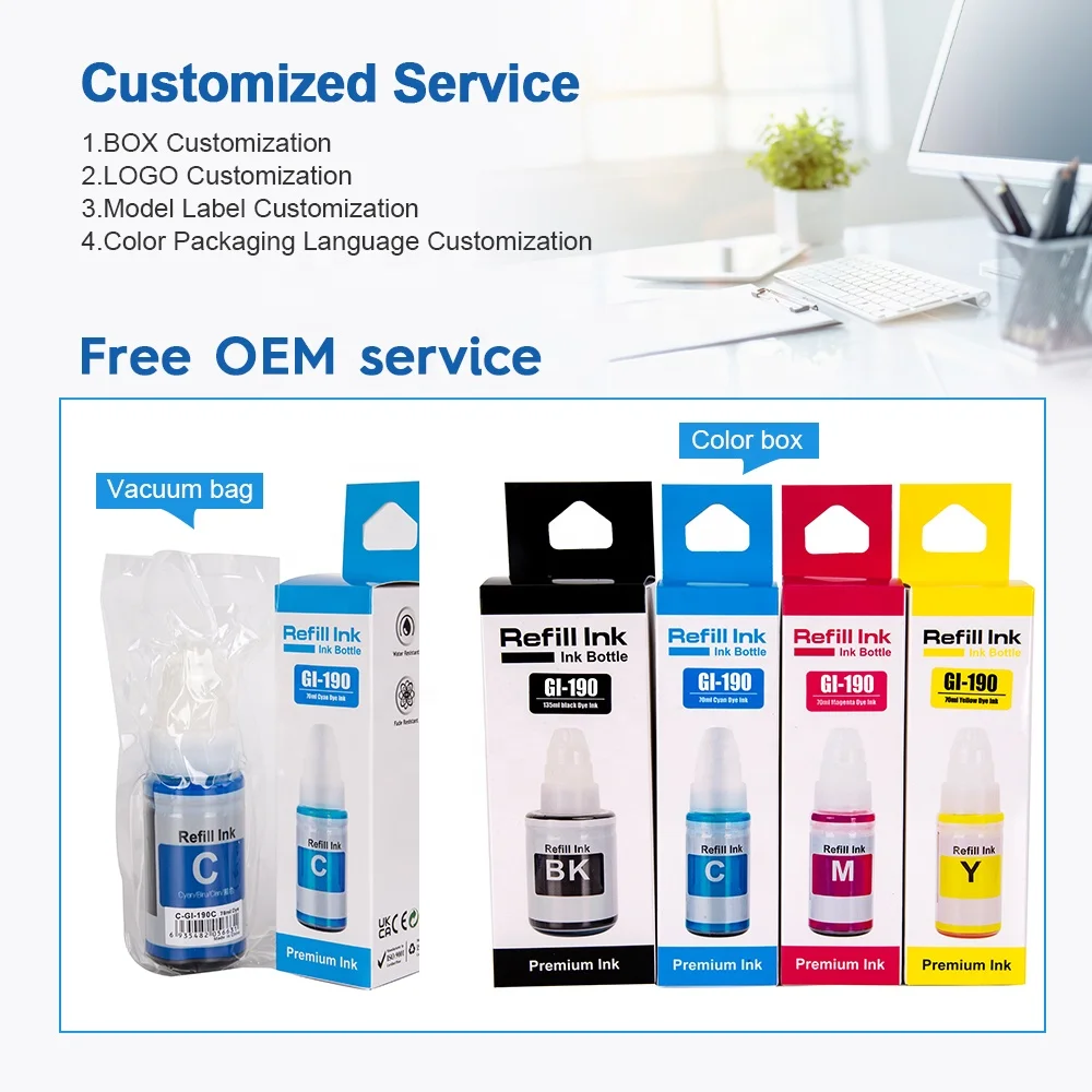 INK-TANK GI-490 - Premium Compatible Ink for Canon Printers