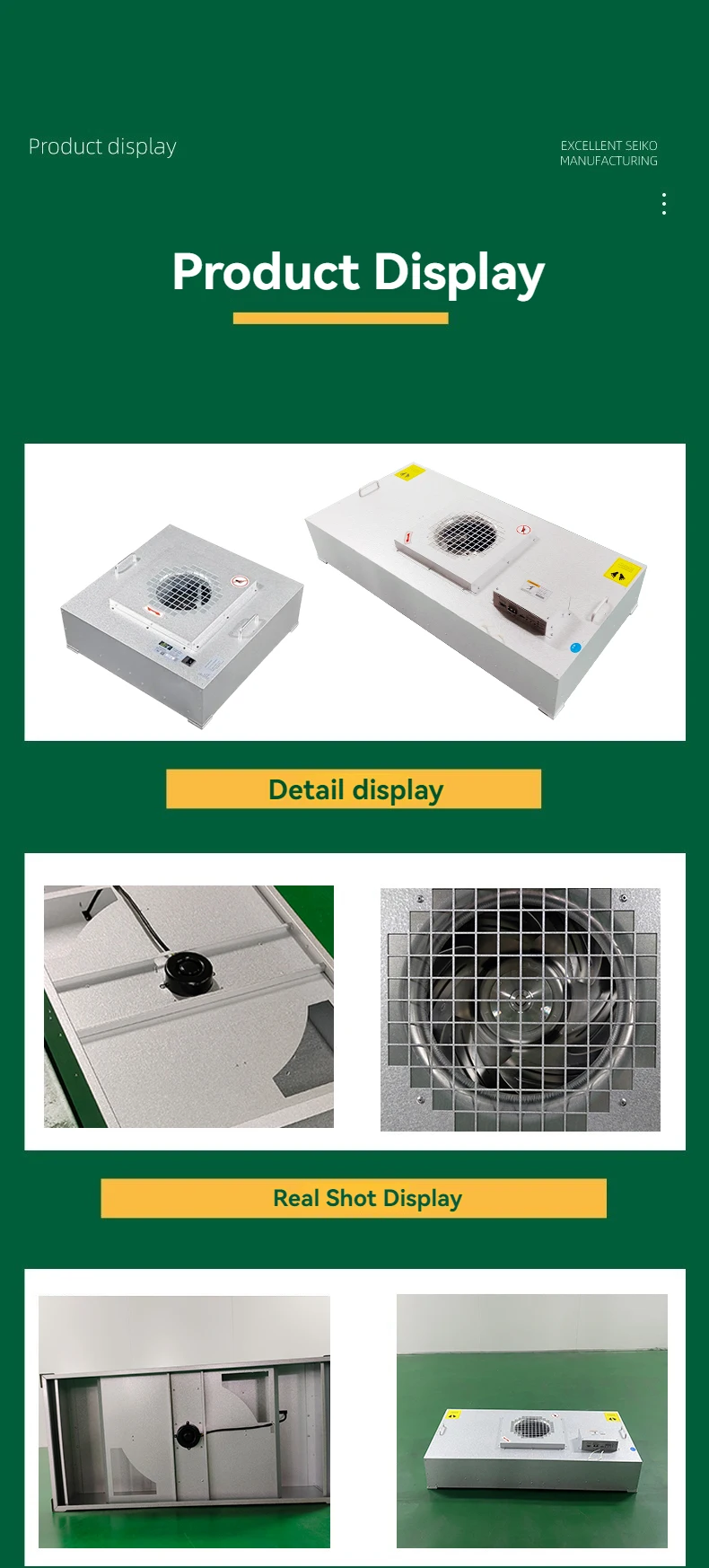 FFU Fan Filter Unit with Air Filter for Clean Room| Alibaba.com