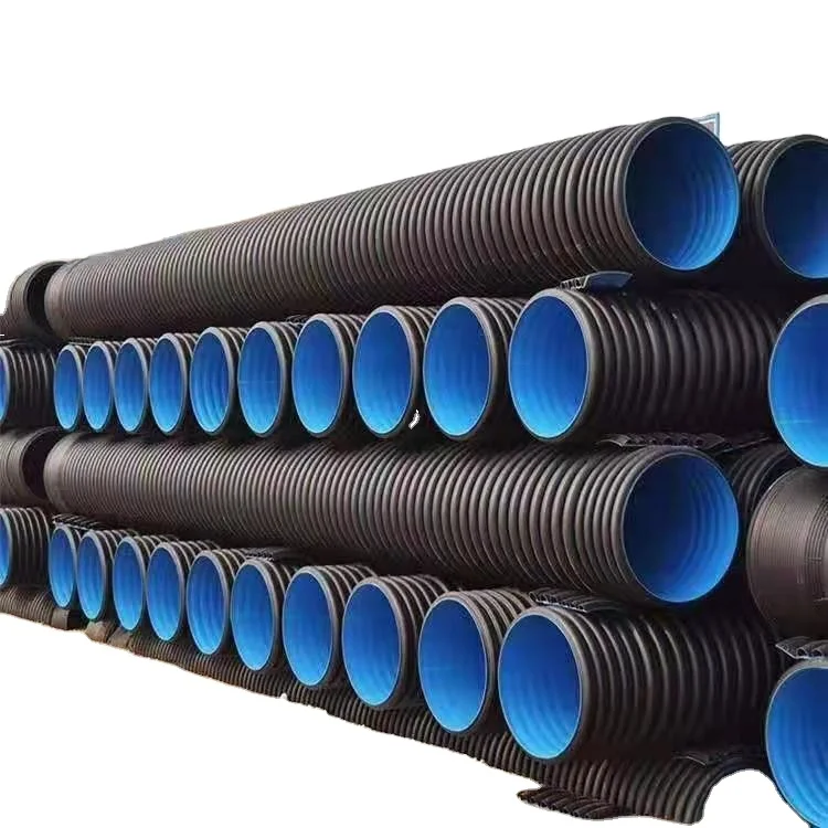 400mm SN8 Large diameter plastic drainage pipe HDPE sewage bellows ...