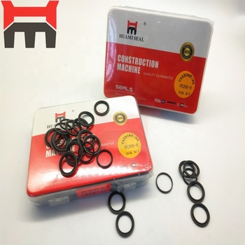 Pc200-7 Pc200-8 Excavator O-ring Kit Control Valve Carbon Ring Seal Kit ...