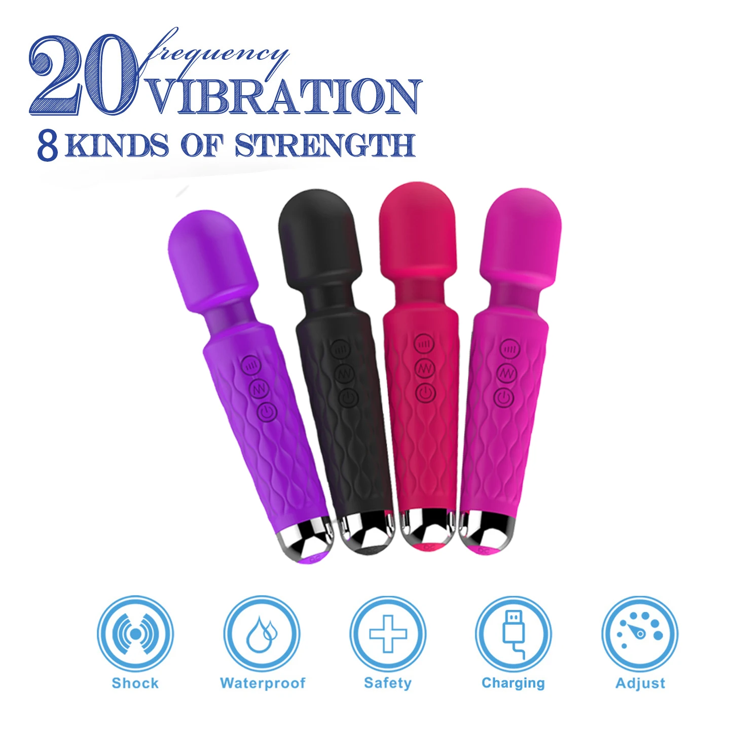Factory Outlet Charging 20 Modes 8 Speed Silicone Sex Toys Clitoris G Spot Massage Vibrating ...