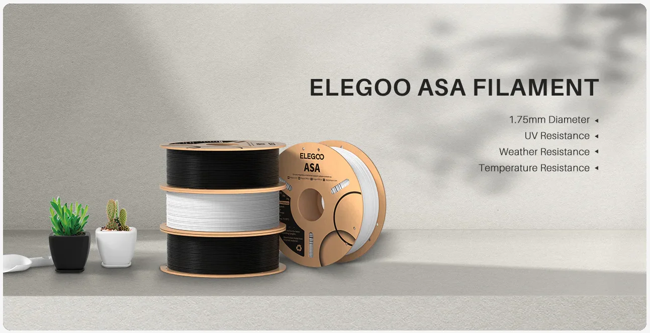 ELEGOO ASA Filament 1.75mm - Durable & Reliable 3D Printing