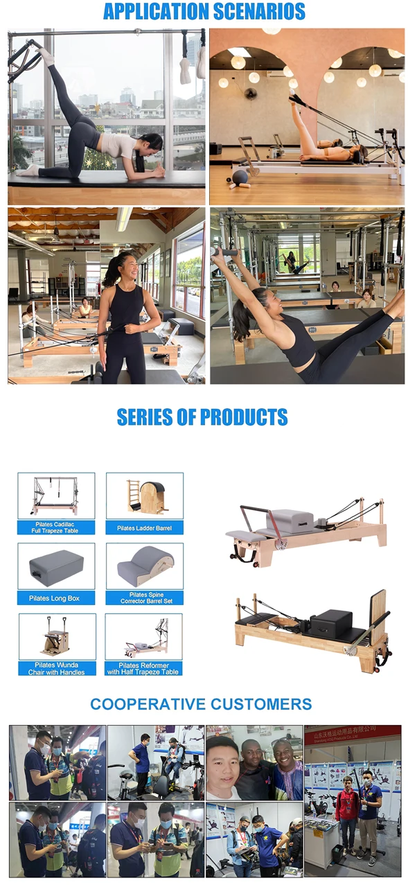 Hwd-001 Pilates Reformers Maple Wooden Core Training Bed Pilates ...