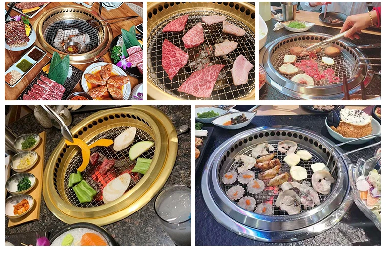 Pinnovo Japanese Round Barbeque Charcoal Grill - Yakiniku