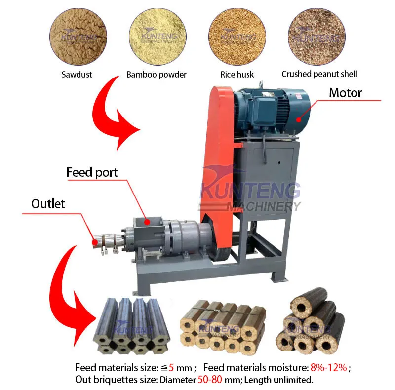 Cheap Cow Dung Horse Manure Briquette Making Machine
