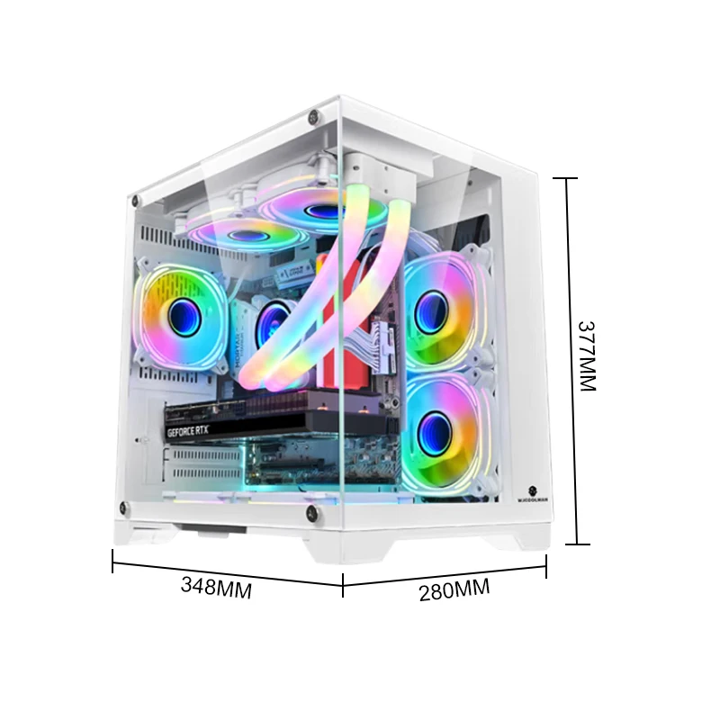 Mini Gaming Atx Pc Case Glass Side Panel Aluminum Pc Case Support Atx ...