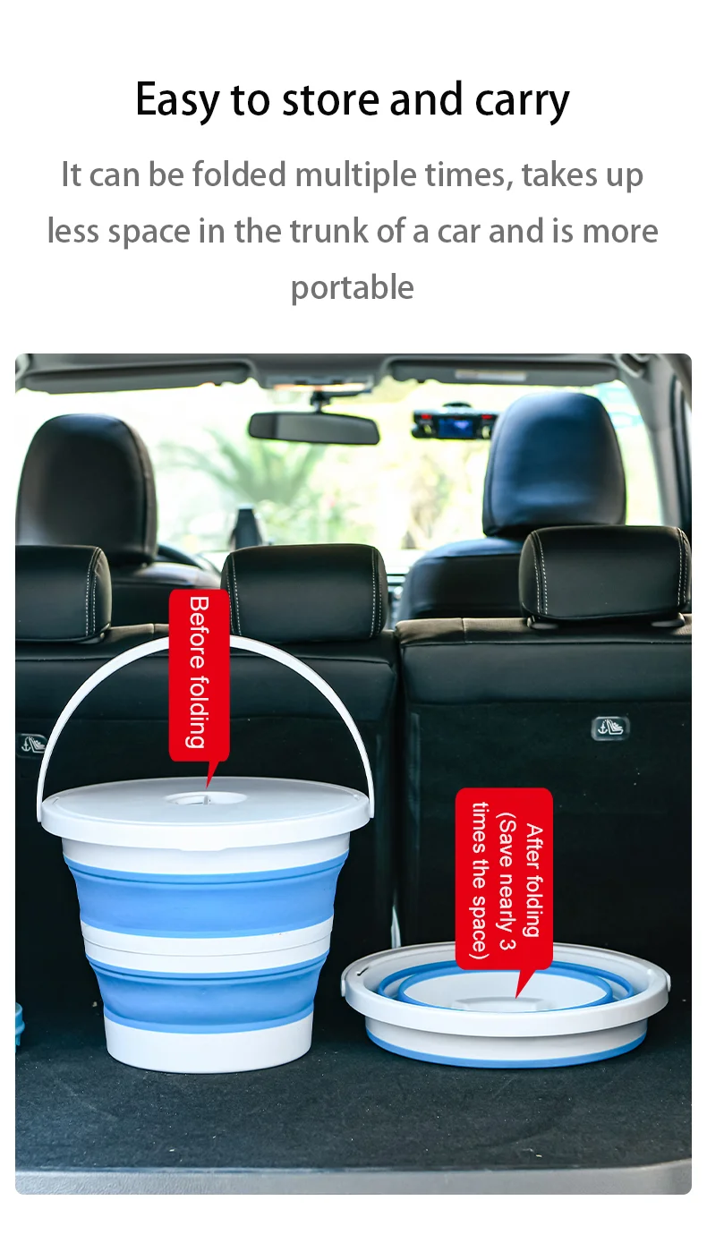 15l Collapsible Beach Square Multi-functional Storage Foldable Water ...