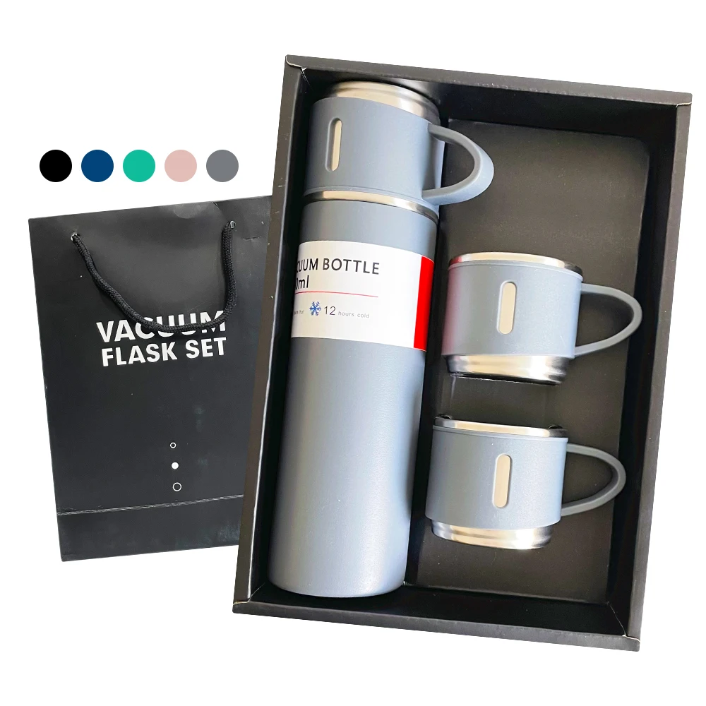 Stainless Steel Water Bottle Gifts Box Set 17oz Double Wall Stainless ...