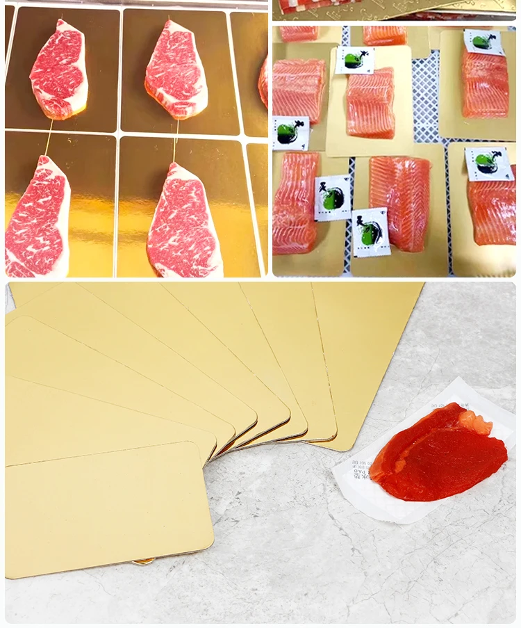 Vacuum Gold Cardboard Steak Salmon Seafood Packaging Food Cardboard Raw ...