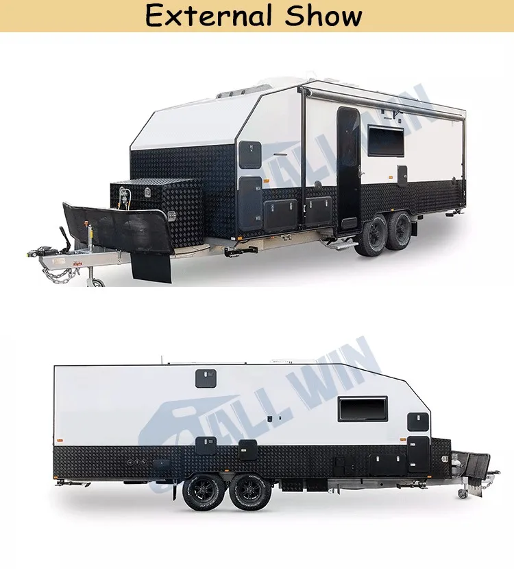Allwin Rv 19ft Toy Hauler Rv Caravan Offroad Camper Trailers With Slide ...