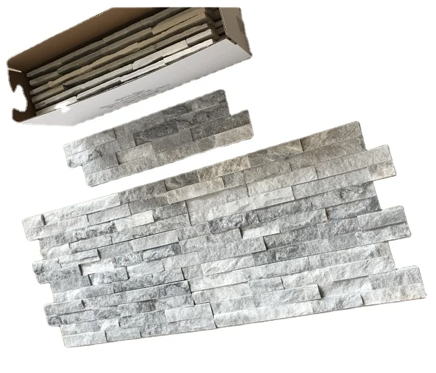 Natural Stone Light Grey Wall Cladding - Ledge Stone Panel