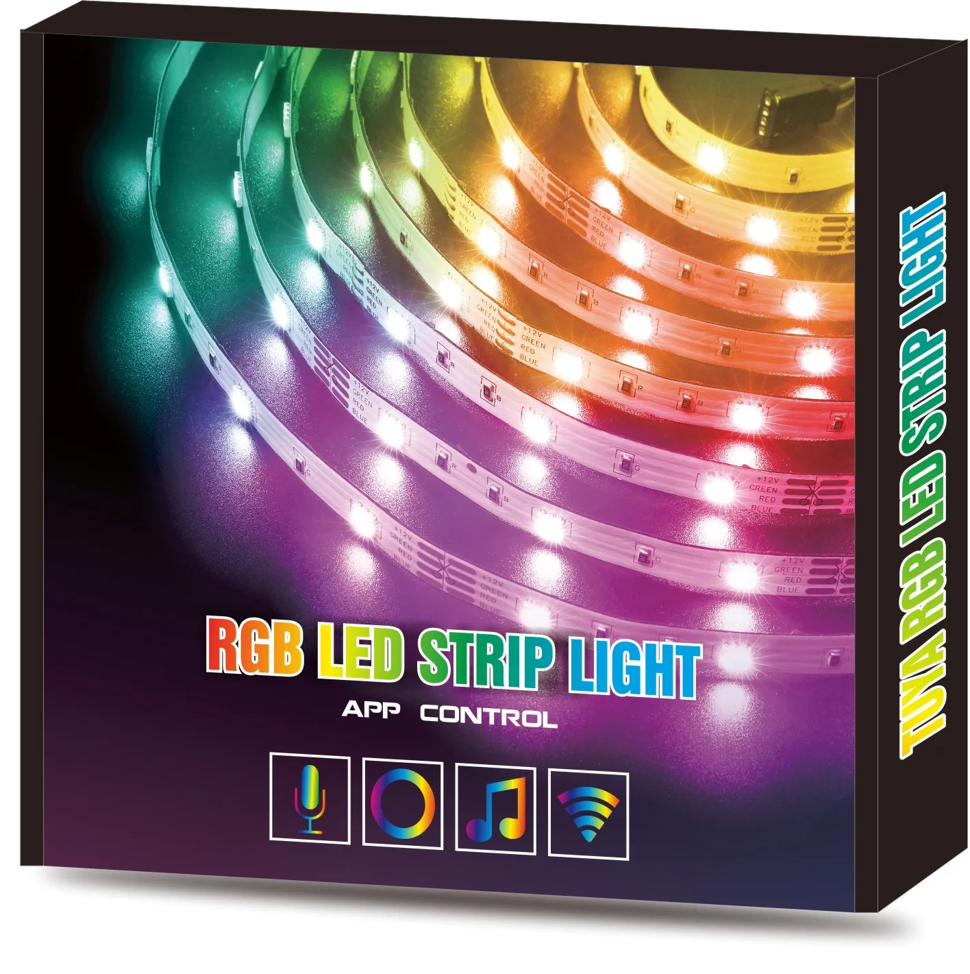 Tira De Luces Led Rgb Inteligentes,Ip65 5050 2835 Con Alexa Wifi Y ...