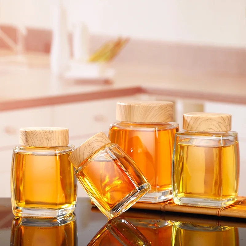 Luxury Honey Jar Glass Bottle - Perfect for Canned Food