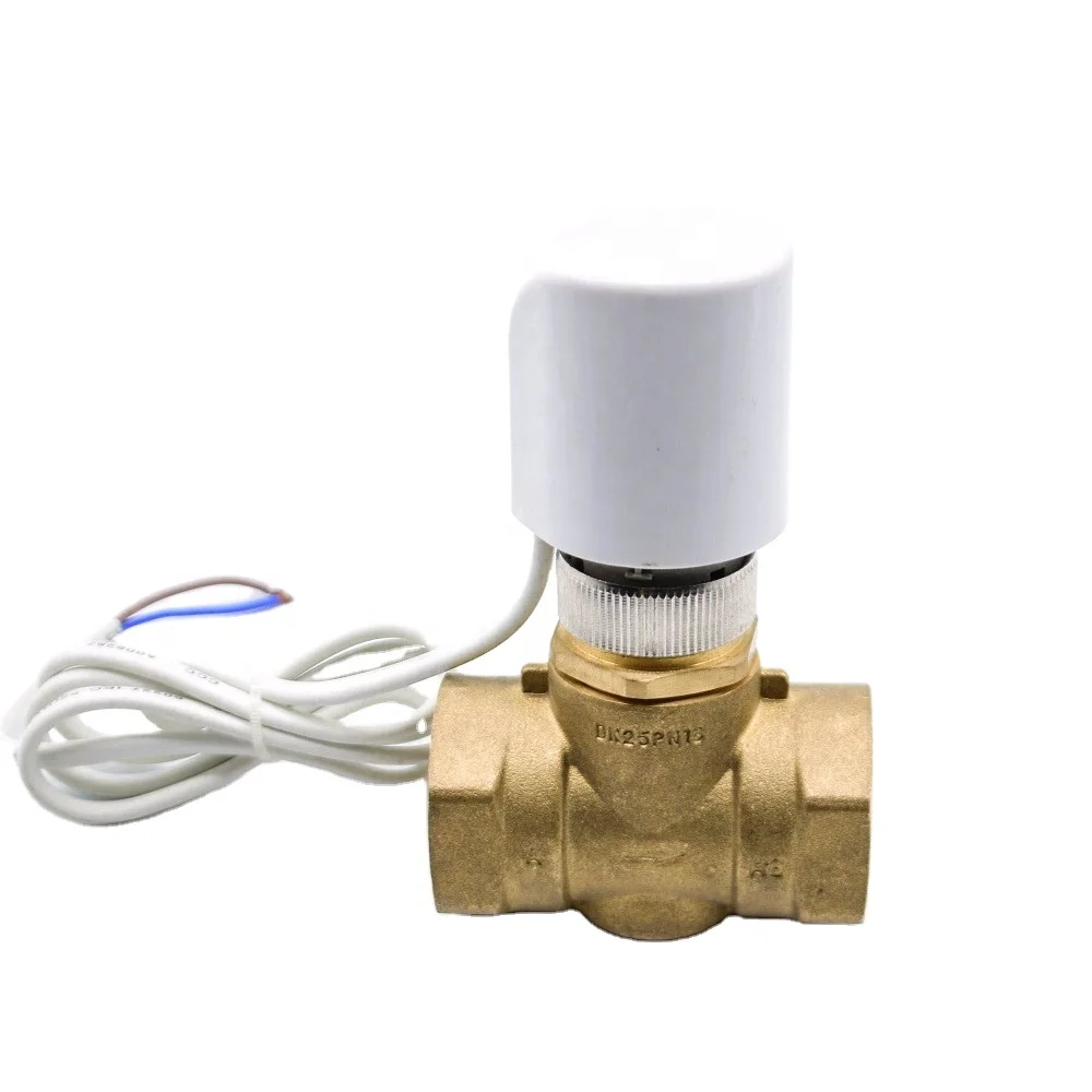 Dn15- Dn25 Motorized Two Way Electric Water Flow Control Valve For Home ...
