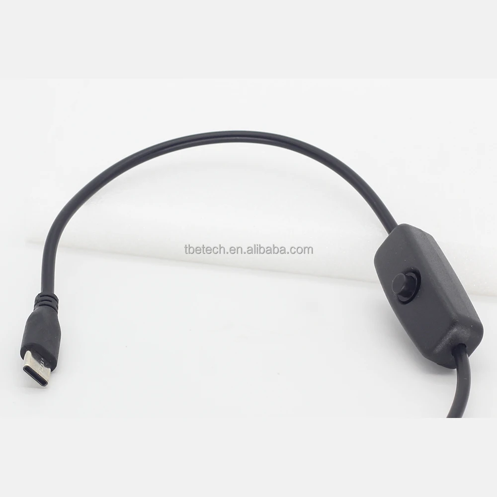 5V 3A USB to Type C Power Cable with Switch 501 on OFF Button for ...