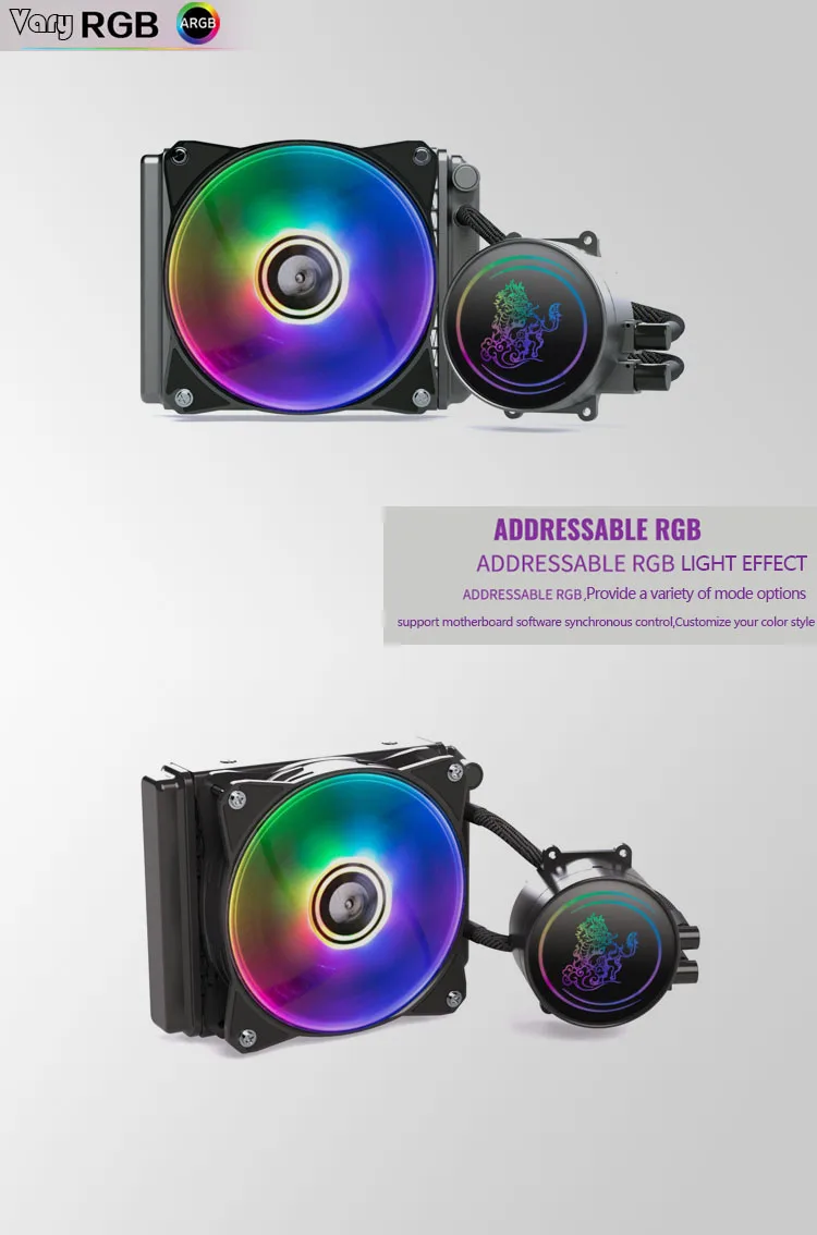 Custom RGB Liquid CPU Cooler 360mm - Water Cooling Fan OEM
