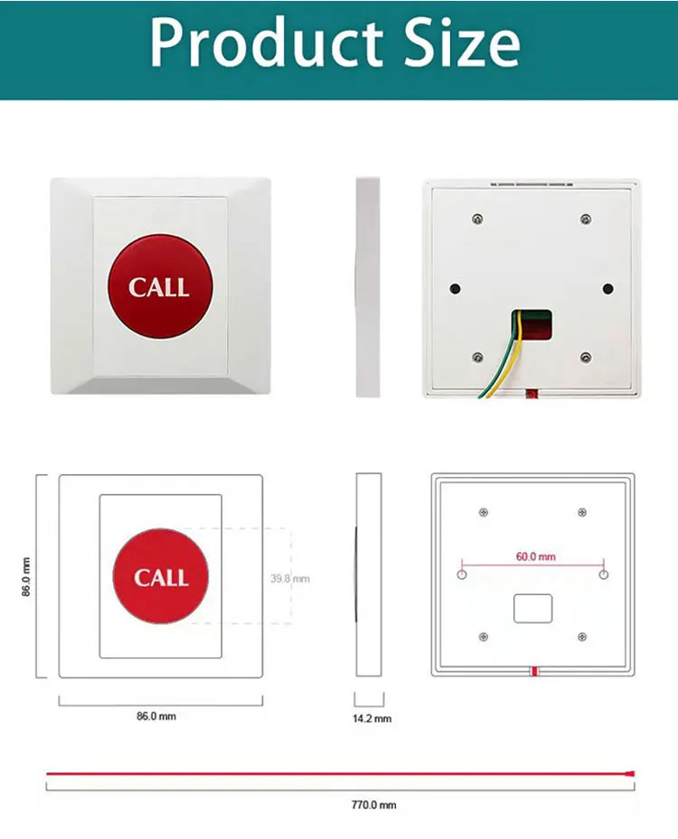 Hospital Nurse Call Button Sos Alarm Emergency Patient Pager Doctor ...