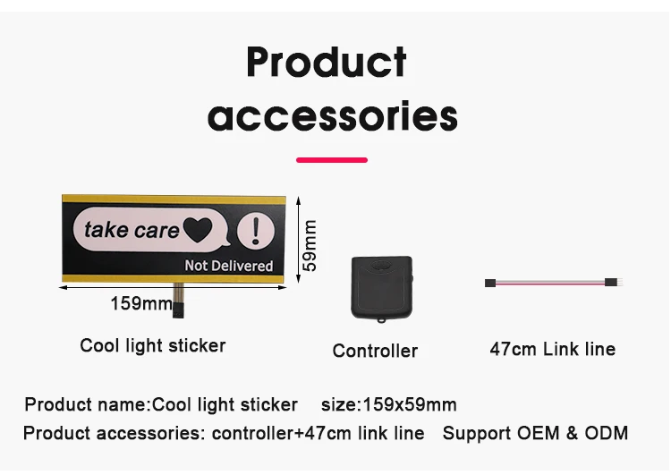 Customized El Car Window Led Interior Stickers Jdm Auto Deco Glow Take ...