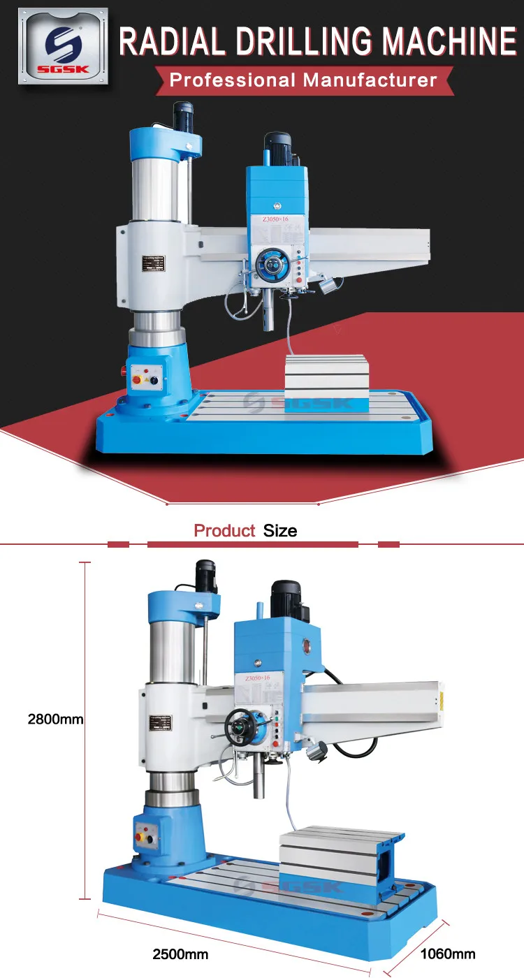 50mm Radial Drilling Machine Z3050x16 Radial Drilling Machine Price ...