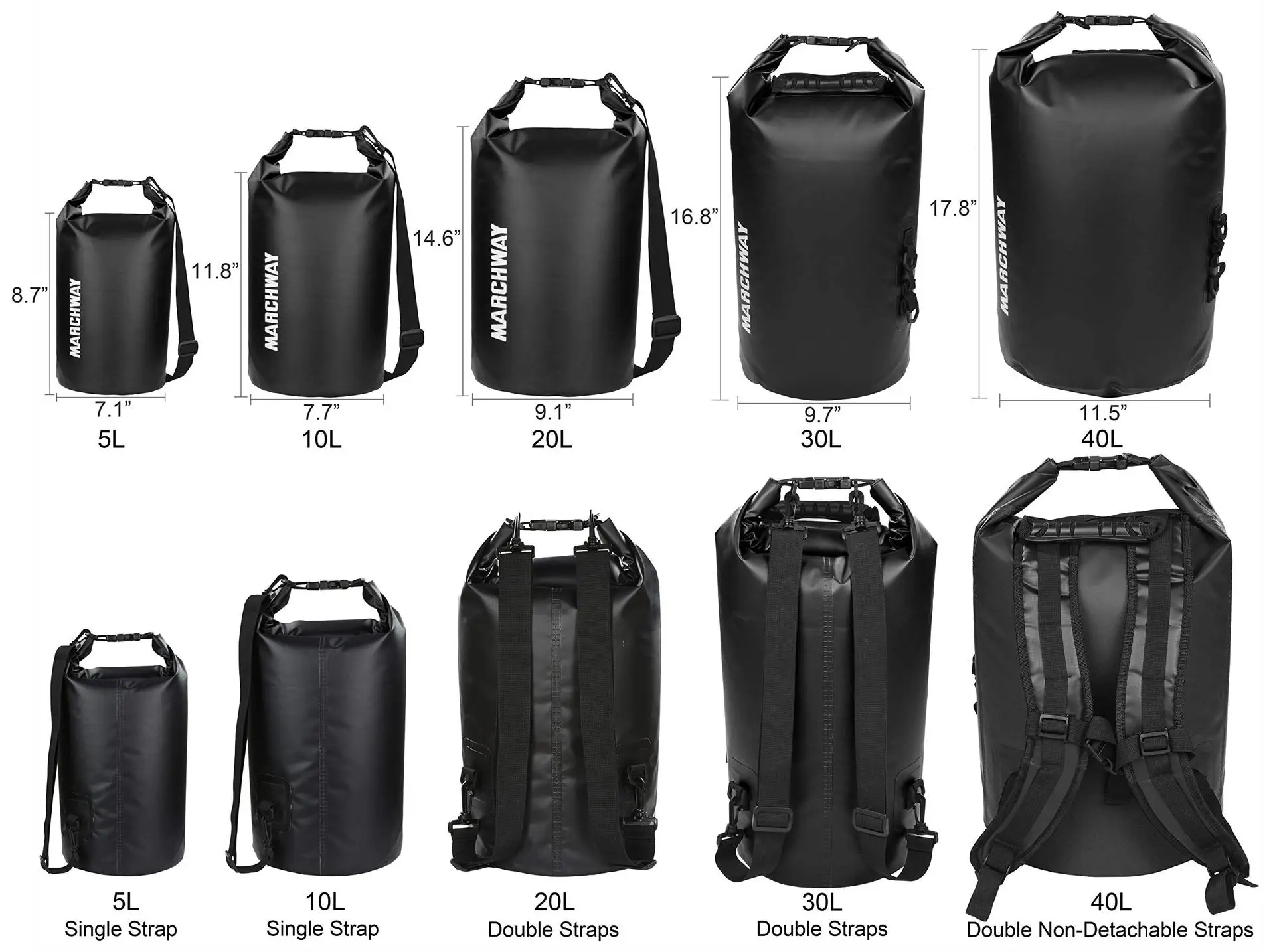 2l 3l 5l 8l 10l 15l 20l 30l 40l Boating Floating Hiking Kayak Wet ...