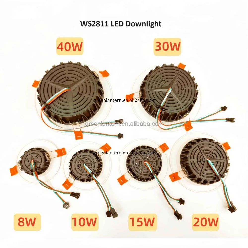 24V WS2811 Addressable RGB LED Downlights for Hotels & Living Rooms