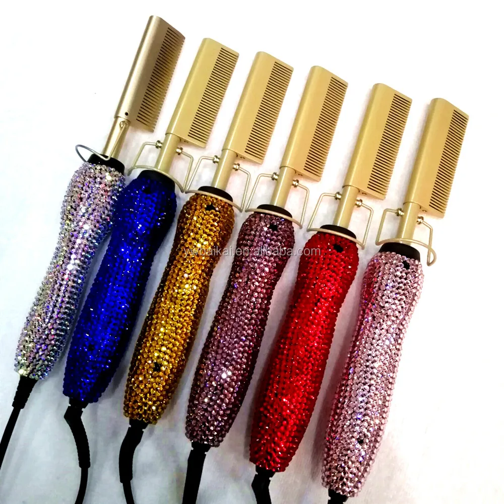 Custom Ionic High Heat Bling Gold Professional Luxury Rhinestone ...