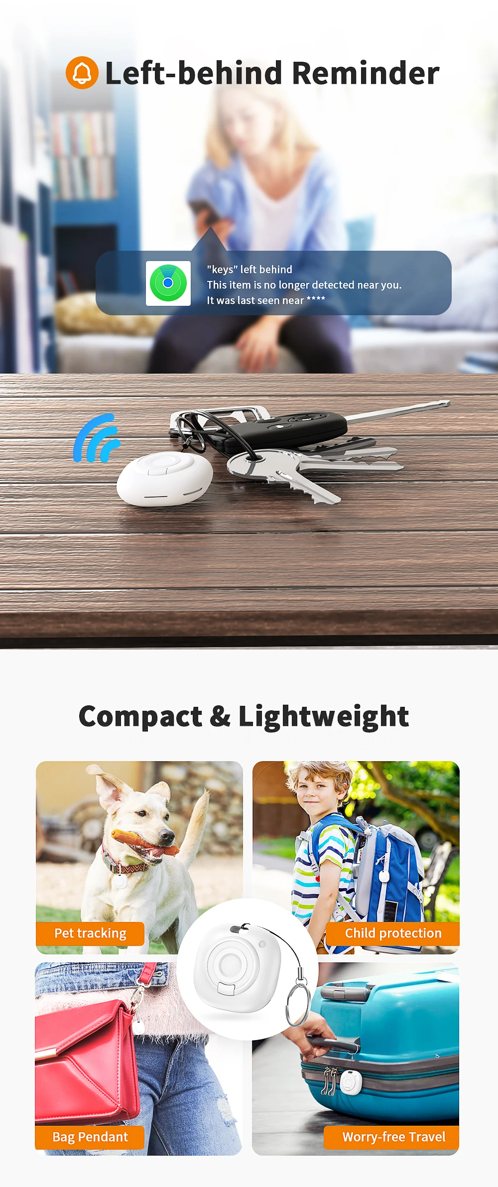 Mini Airtag Tracker - Real-Time Location for Personal Belongings