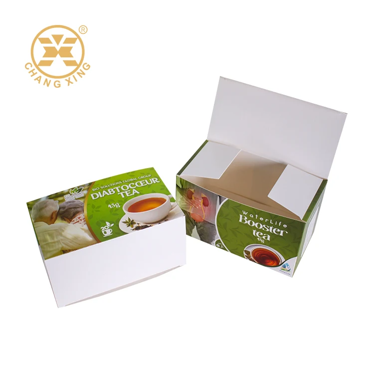 Custom Empty Tea Bags Box Small Cardboard Black Red Teabags Containers ...