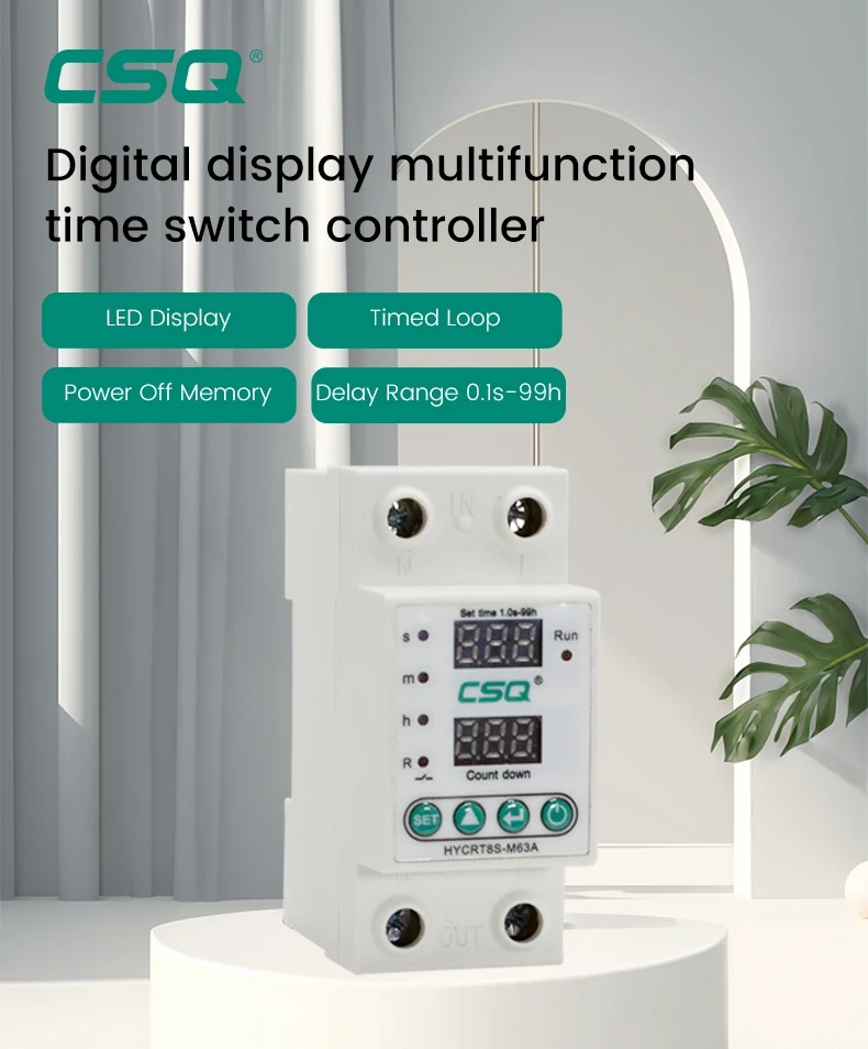 CSQ AC/DC60-400V Time Switch - 99 Hours Programmable Timer
