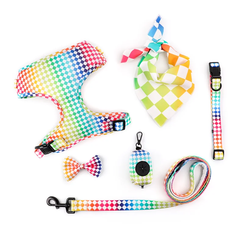 Custom Designers Personalized Logo Dog Leash And Harness Adjustable ...