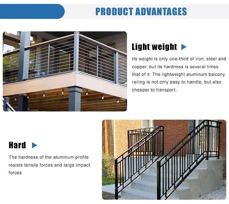 Outdoor Aluminum Metal Stair Design Terrace Deck Aluminum Balcony ...