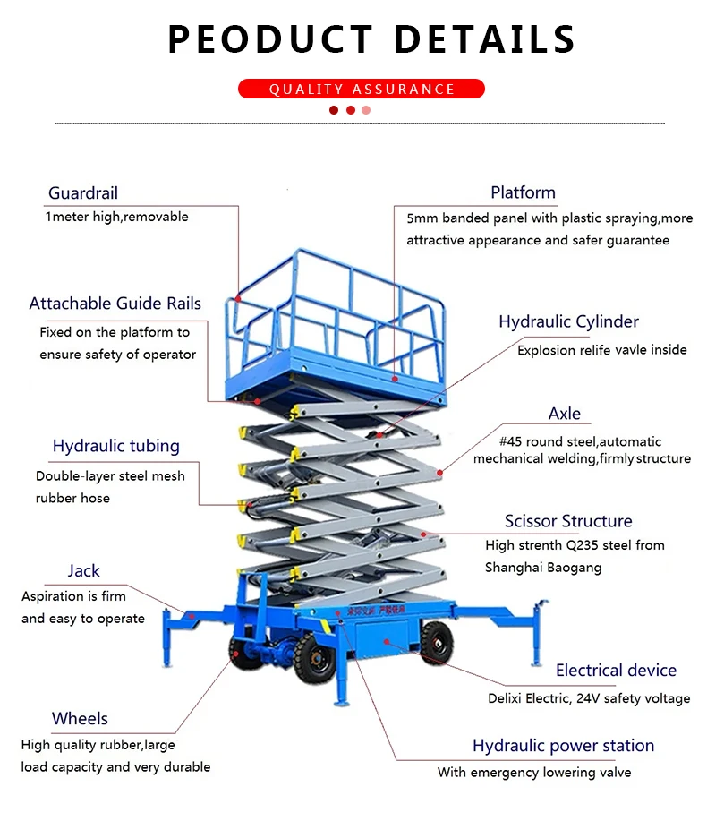 Hydraulic Lifting Platform/tracked Scissor Lift/electric Lifting ...