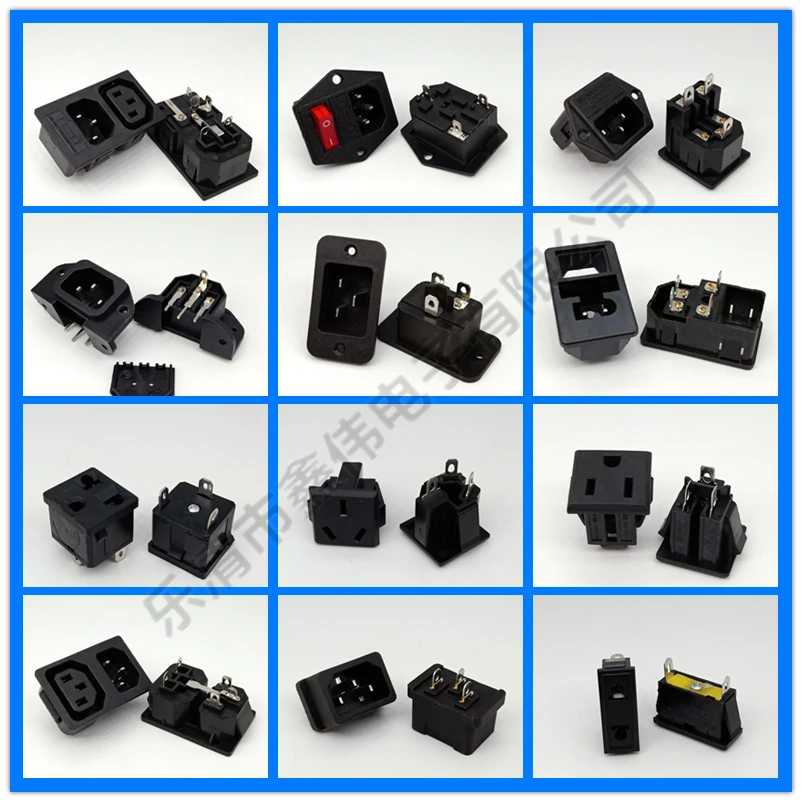 Iec Electrical Switch Connectors Female Plug Ac Power Inlet Industrial ...