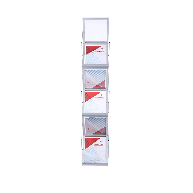 Acrylic Brochure Holder - Aluminum Display Rack A4 Stand