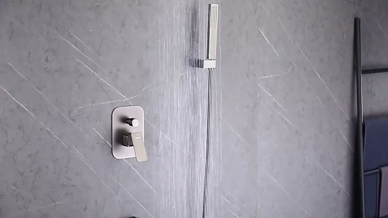 Empolo Concealed Shower Luxury Wall Mounted Black Bathroom Shower ...