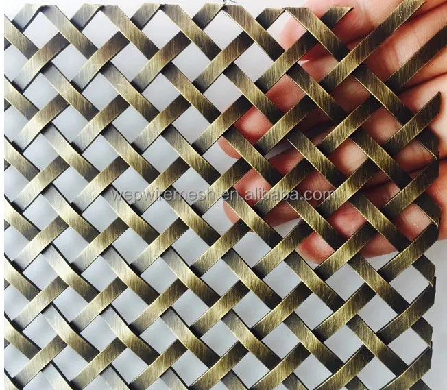 Decorative Stainless Steel Gold Woven Architectural Mesh - Durable ...